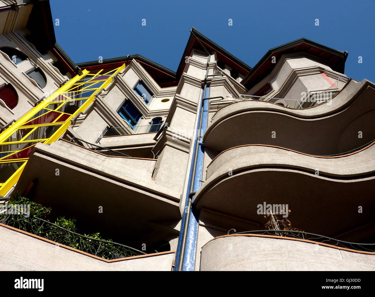 Eccentric facade of a building Stock Photo - Alamy