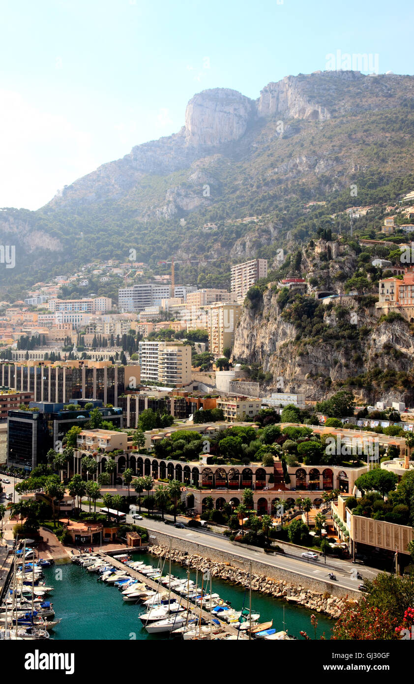 aerial view of the high-rise apartments and marina in Monaco Stock ...