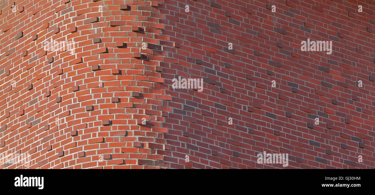 Round Brick Corner Horizontal Stock Photo - Alamy