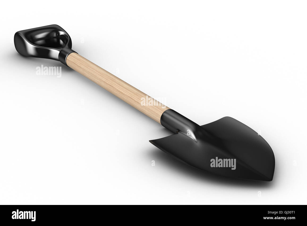 Shovel on white background. garden tool. Isolated 3D image Stock Photo ...