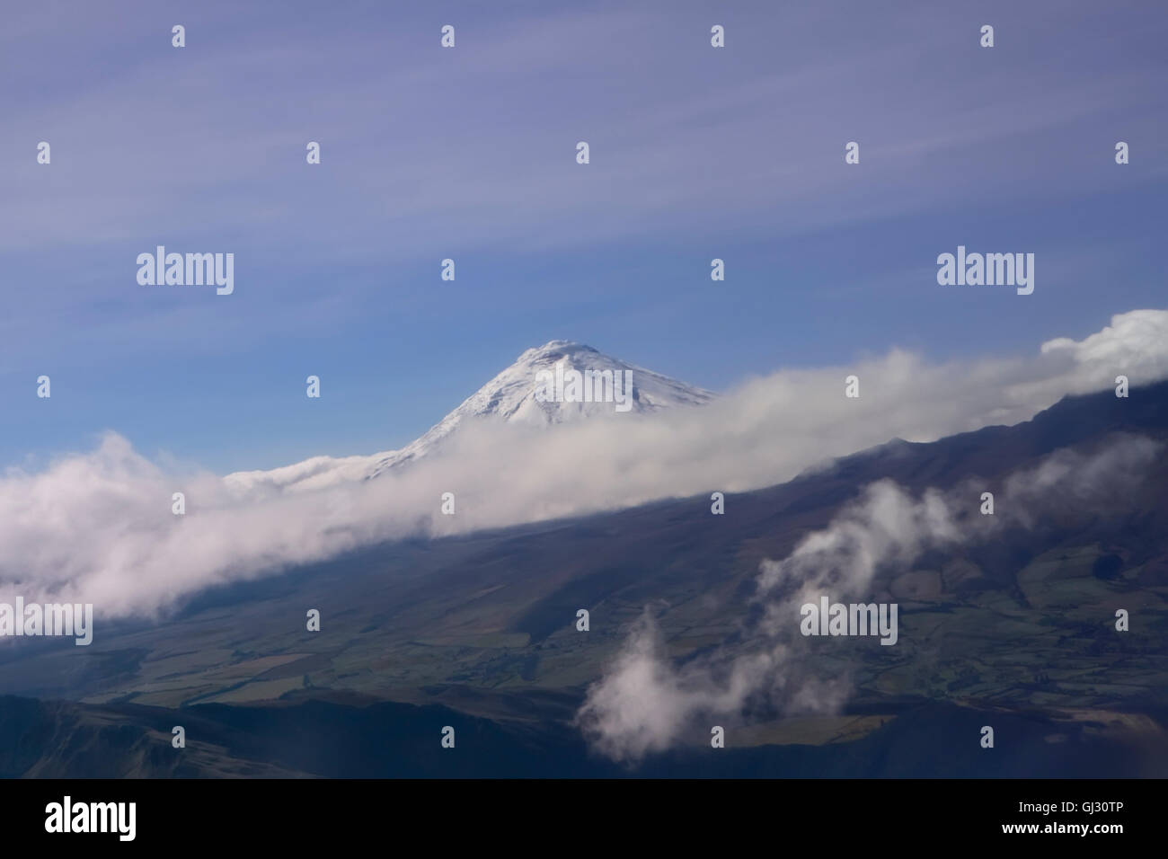 Aerial view of an Ecuadorian Mountain Peak Stock Photo - Alamy