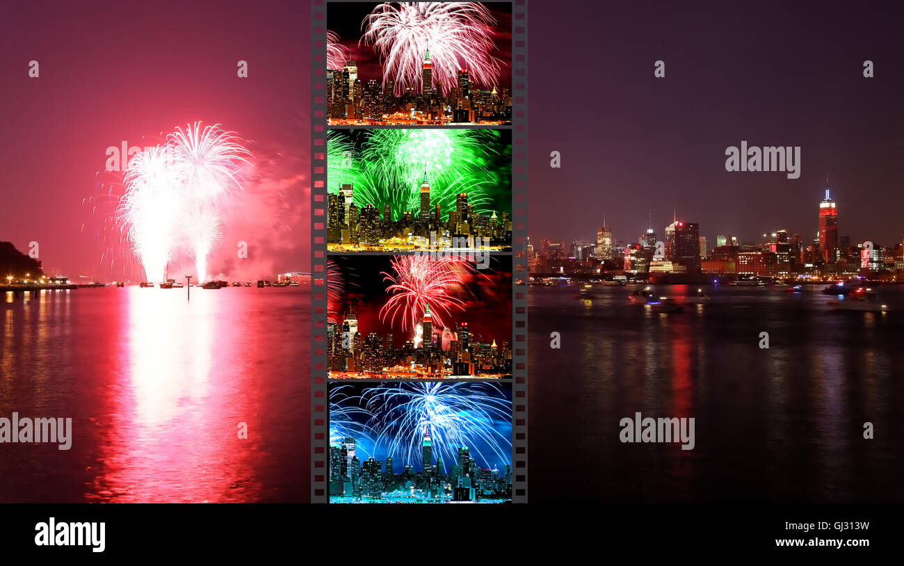 the Macy's 4th of July fireworks displays Stock Photo - Alamy
