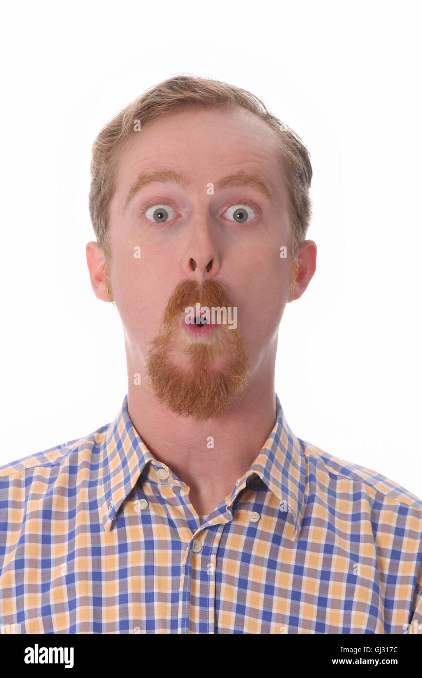 Portrait of amazed man Stock Photo - Alamy