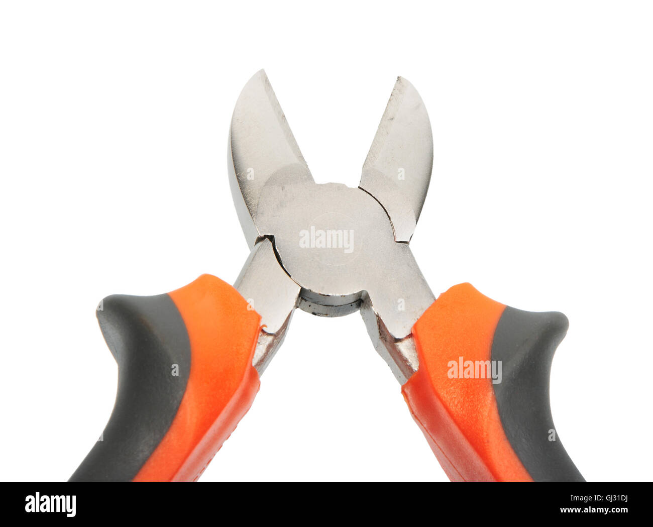 Part of black-orange pliers Stock Photo - Alamy