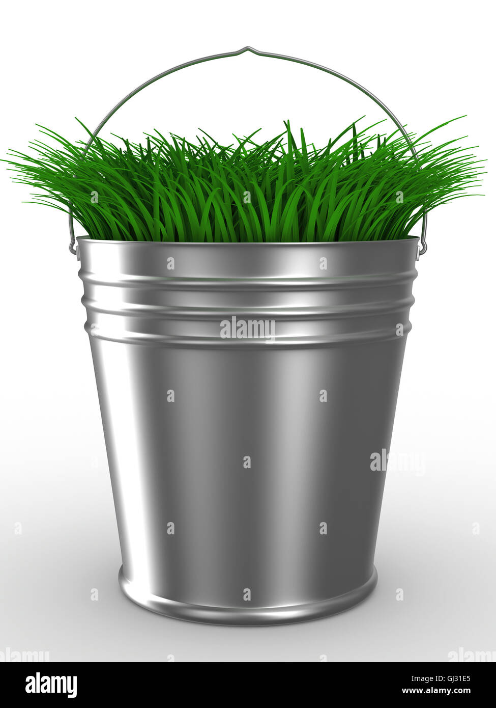 Bucket on white background. Isolated 3D image Stock Photo - Alamy