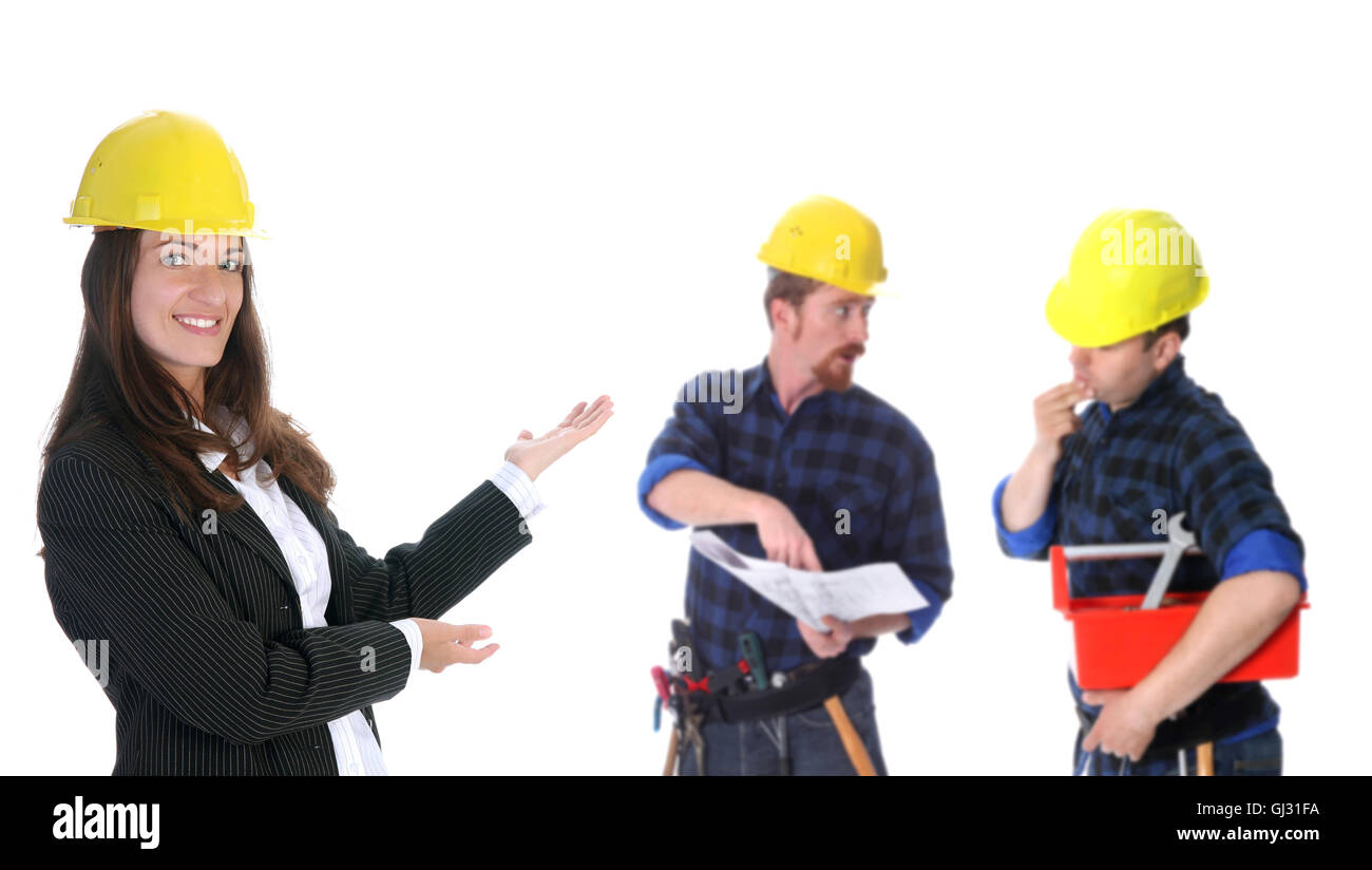 Female supervisor construction workers hi-res stock photography and ...