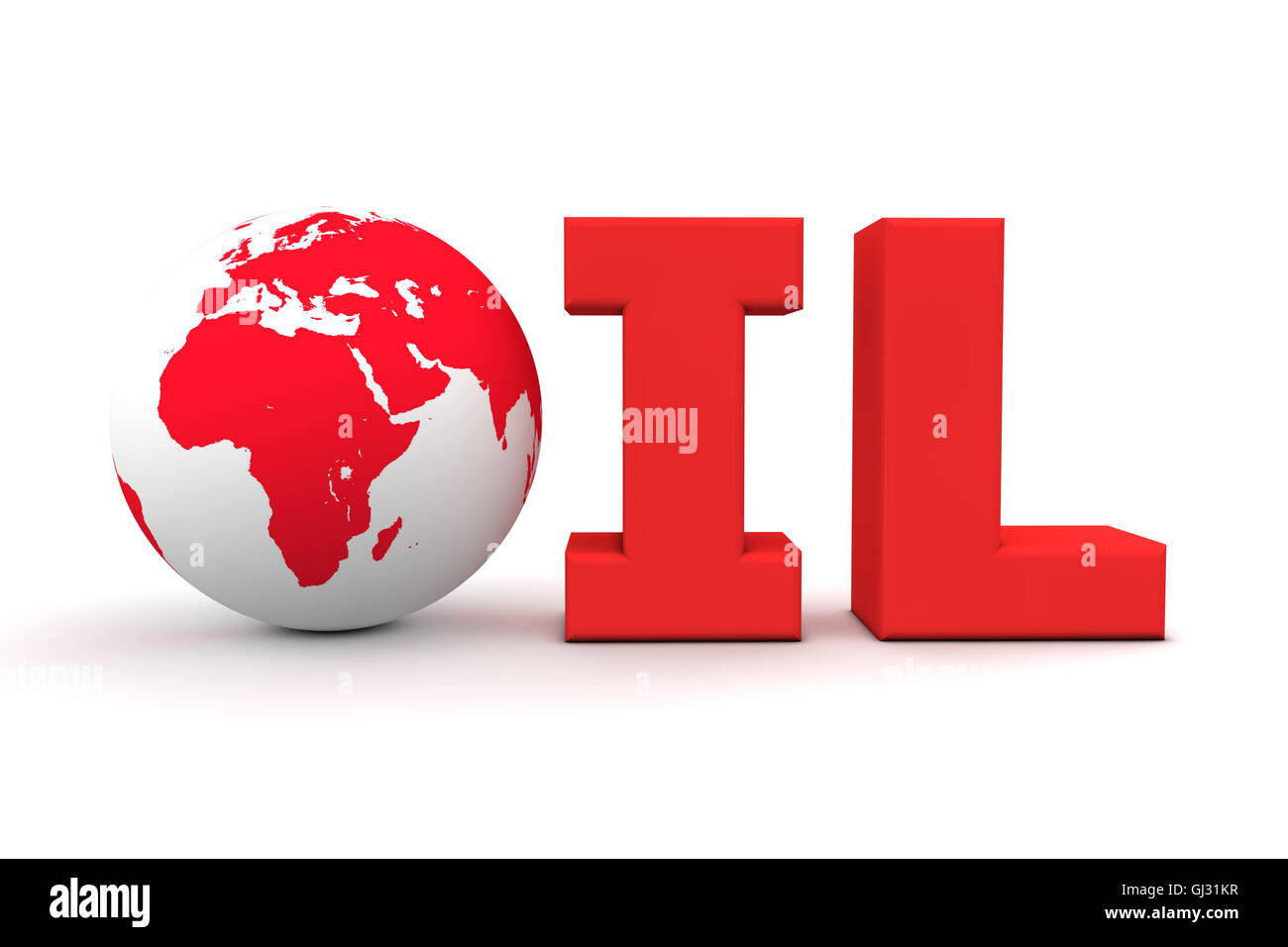 Oil World Red Stock Photo - Alamy