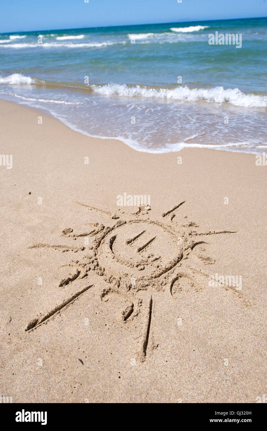 Message on the beach Stock Photo - Alamy