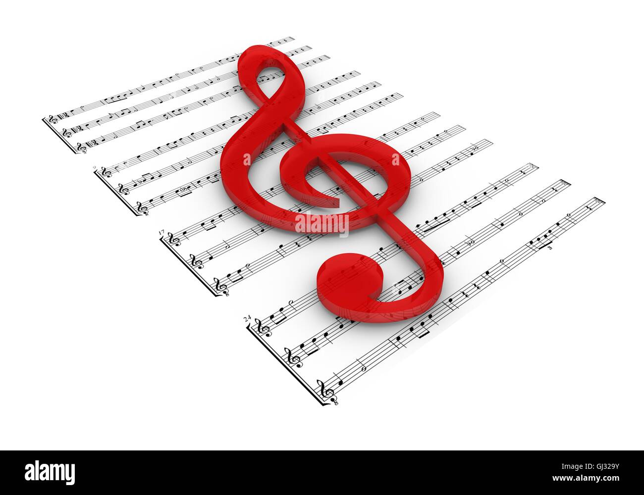 Treble clef symbol Cut Out Stock Images & Pictures - Alamy