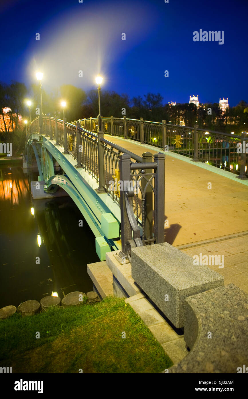 Night Bridge and the lights Stock Photo - Alamy