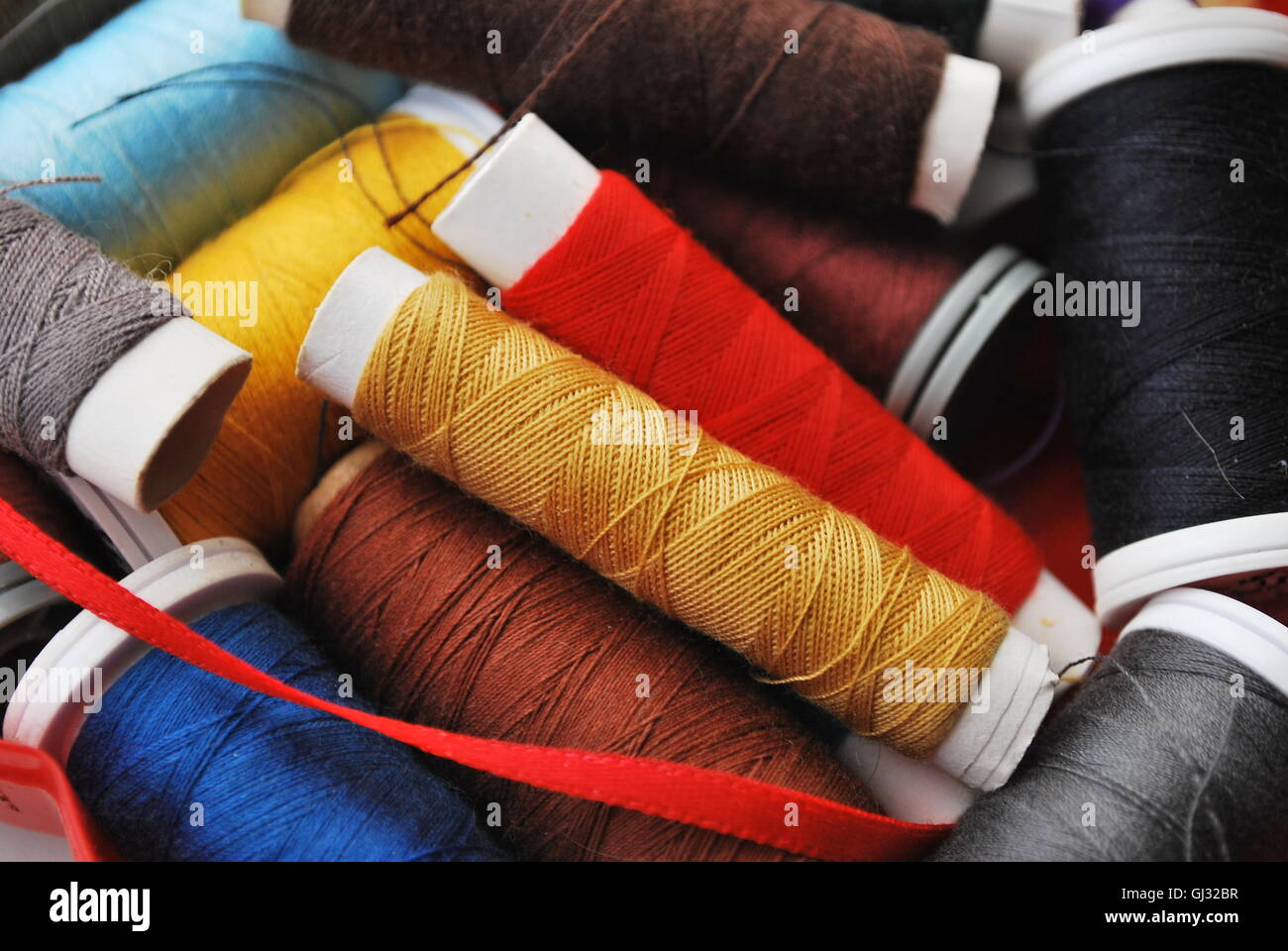 Spool Of Thread Stock Photo - Alamy