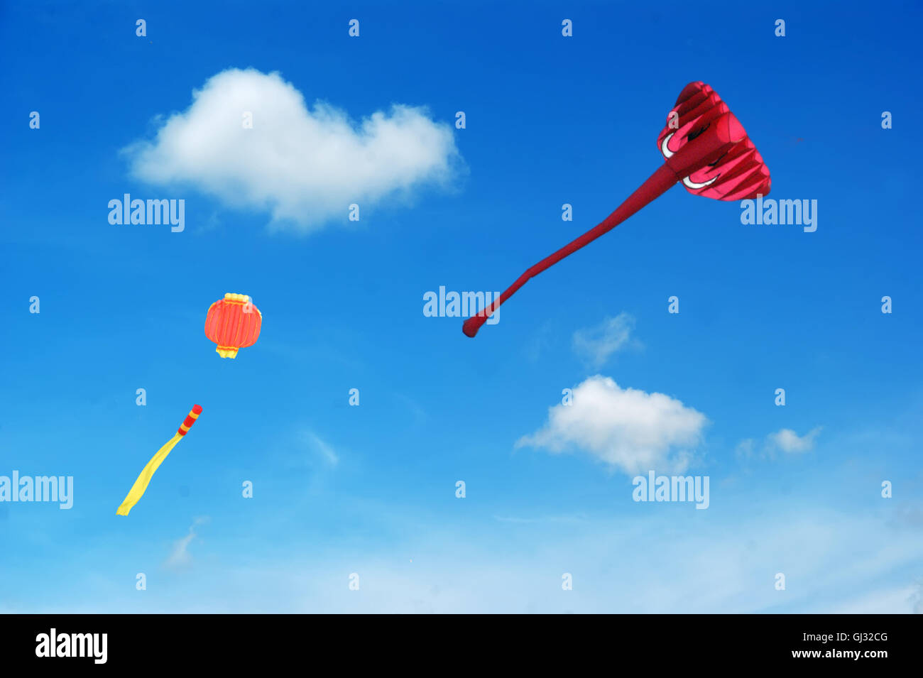 Kite - Elephants and lantern Stock Photo - Alamy