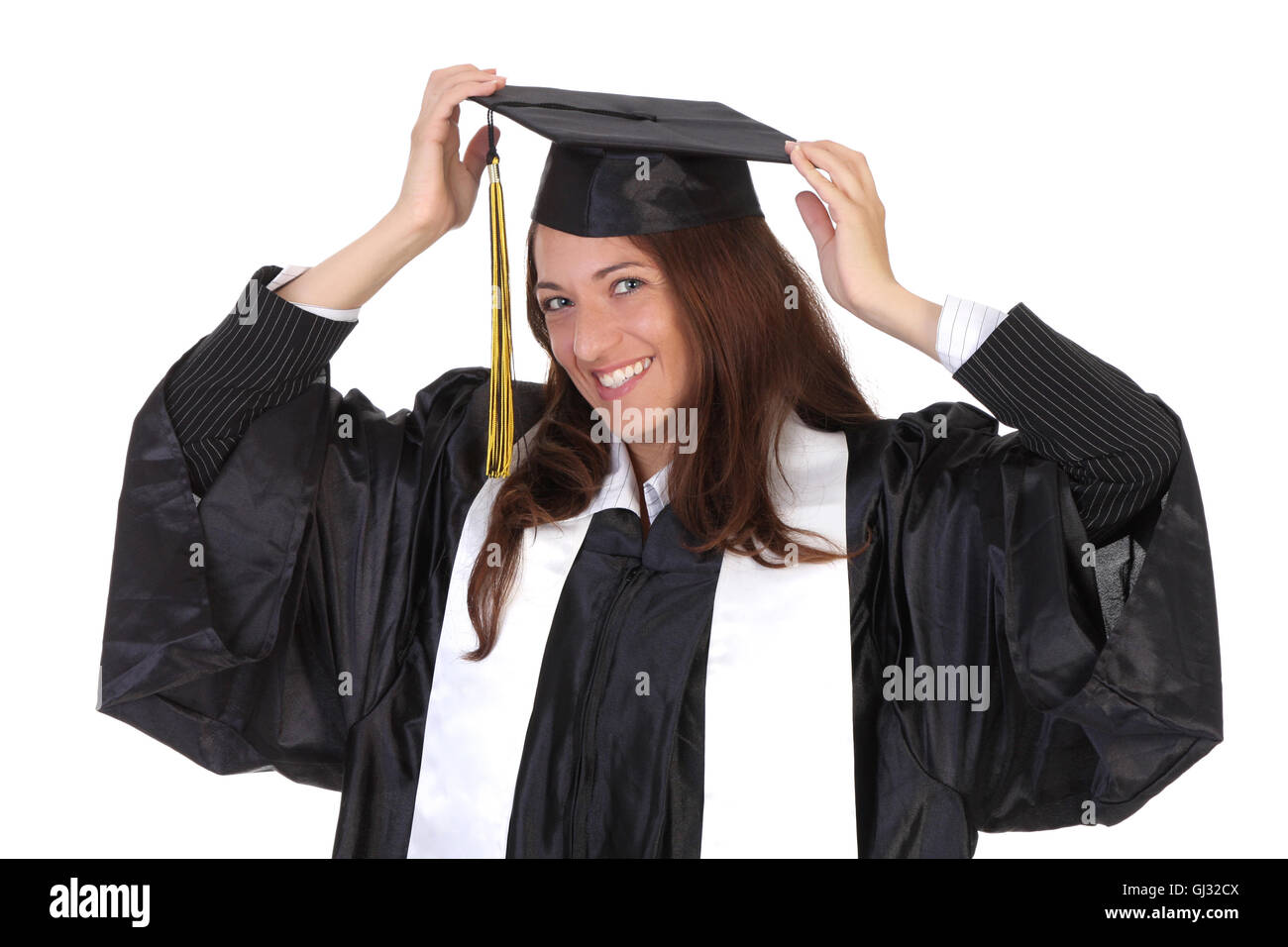 happy graduation a young woman Stock Photo - Alamy