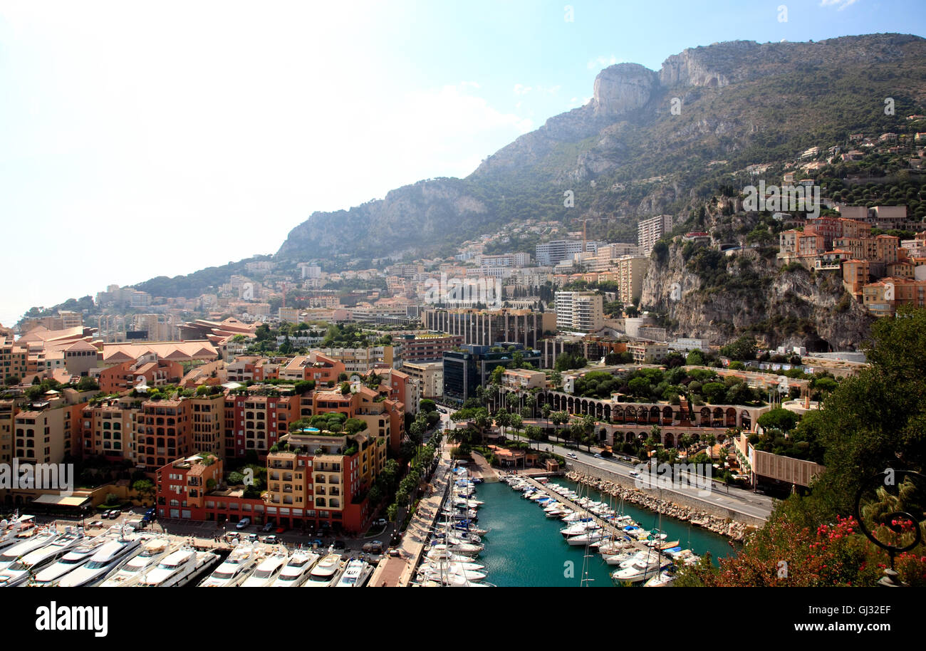 aerial view of the high-rise apartments and marina in Monaco Stock ...