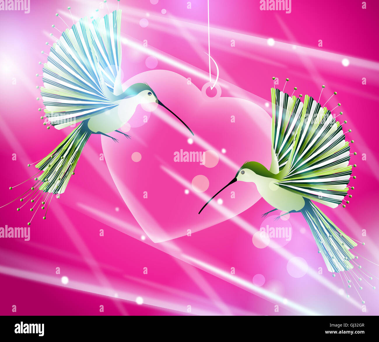 Hummingbird valentine hi-res stock photography and images - Alamy