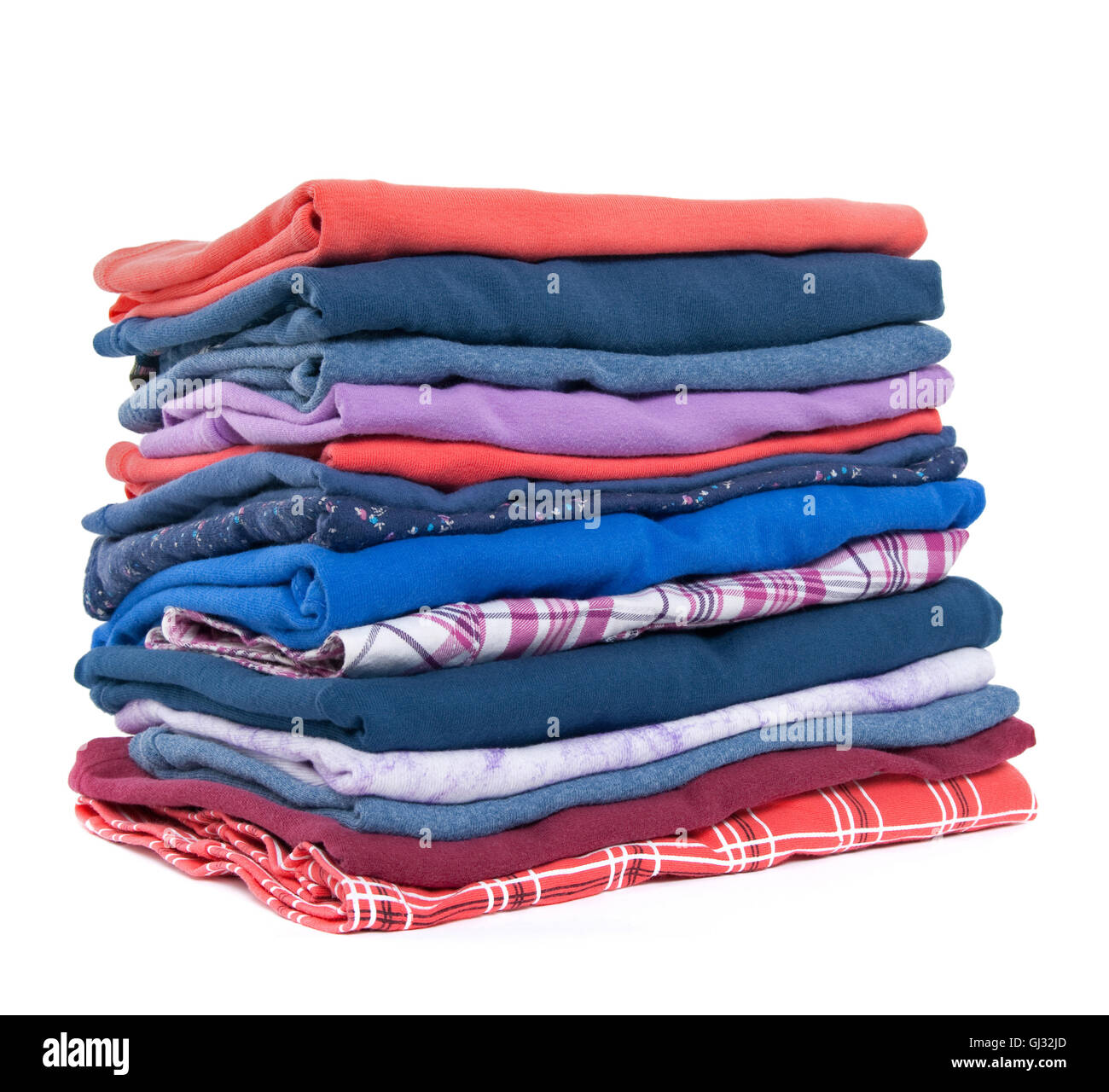 Stack of colorful clothes Stock Photo - Alamy