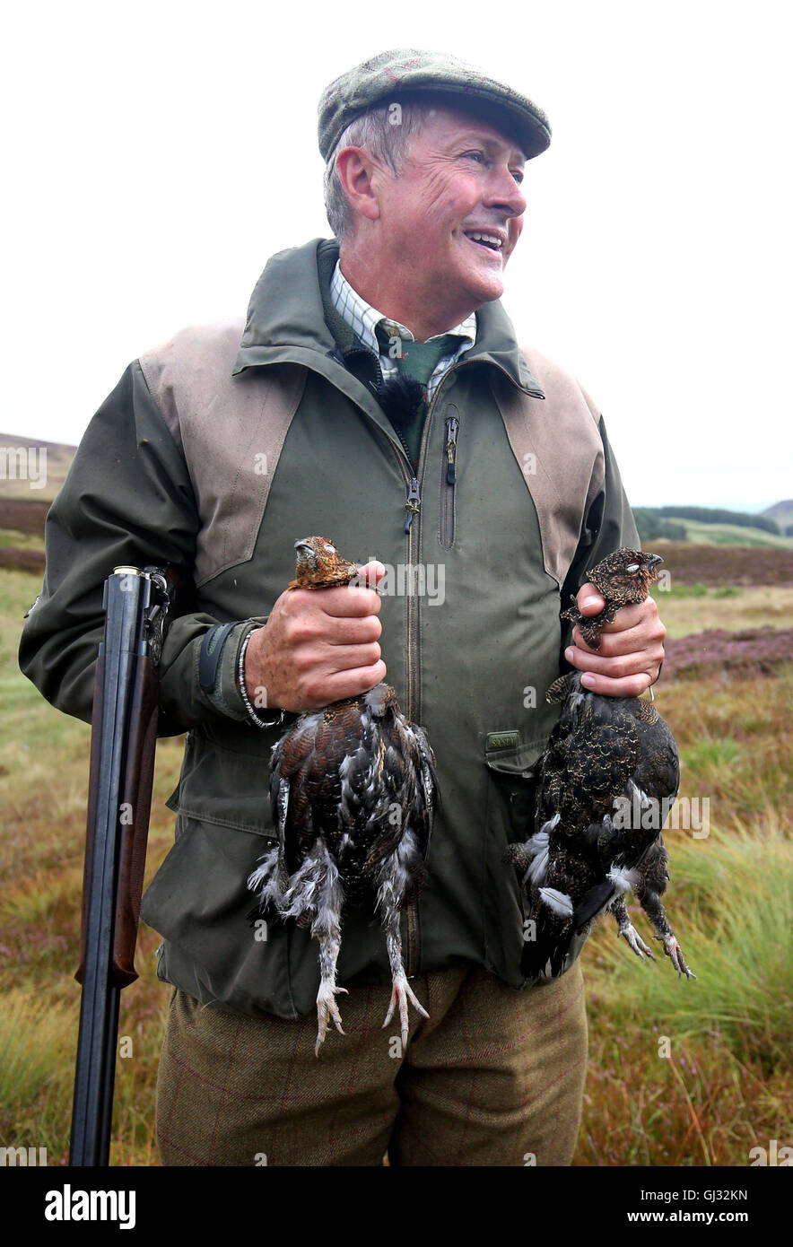Celebrity chef Nick Nairn with a brace of grouse he shot as he joined a ...