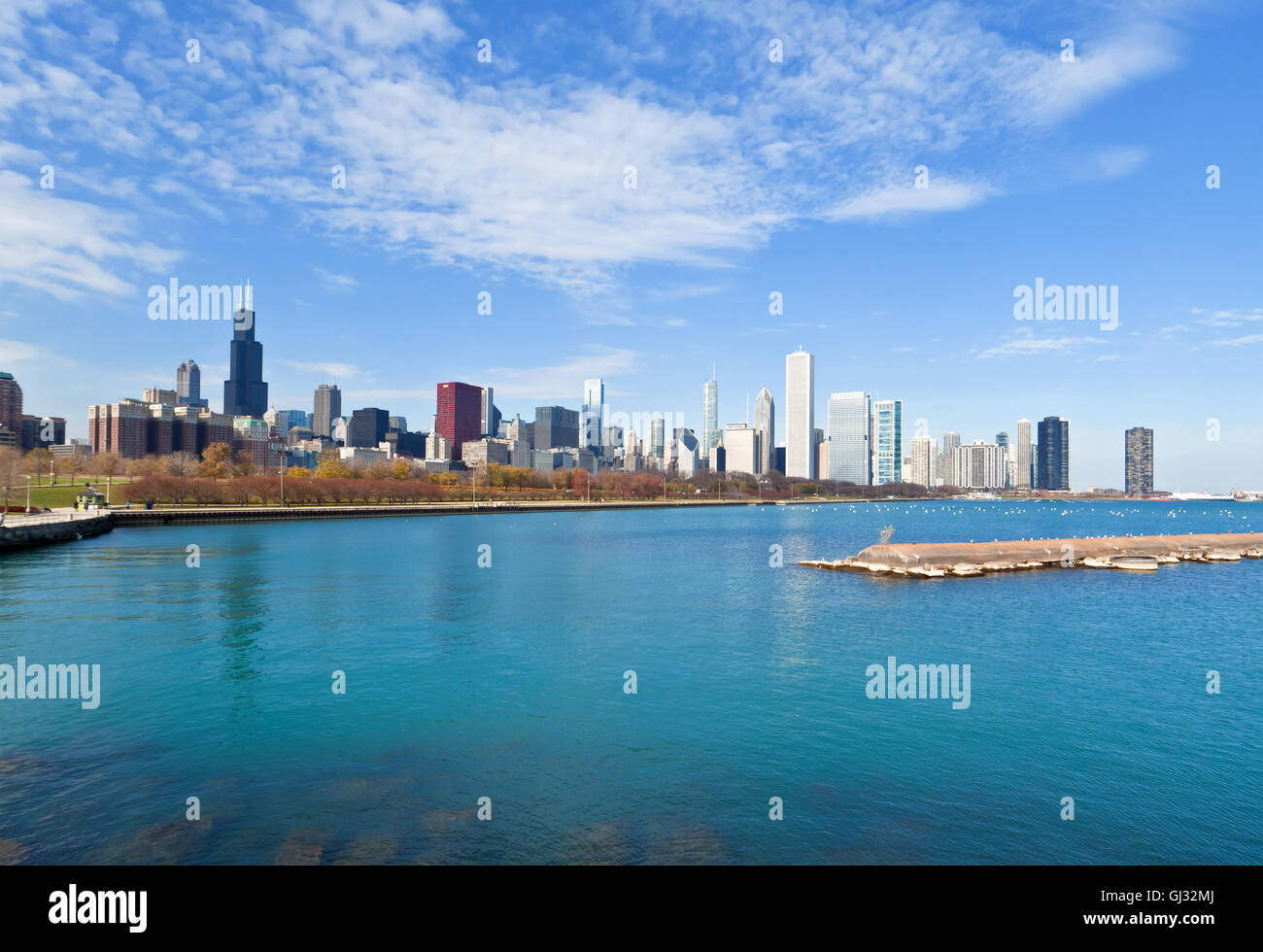 The Chicago Skyline Stock Photo - Alamy