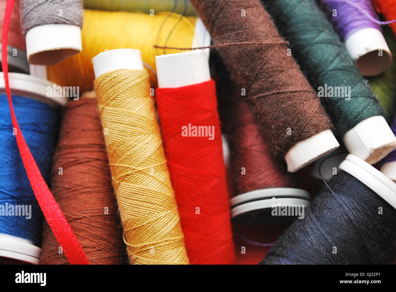 Spool Of Thread Stock Photo - Alamy