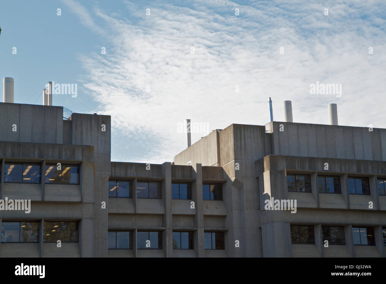 Worn Future building Stock Photo - Alamy