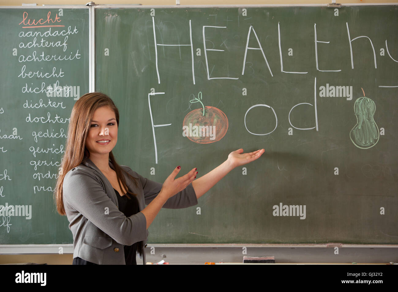 Student giving a presentation Stock Photo - Alamy