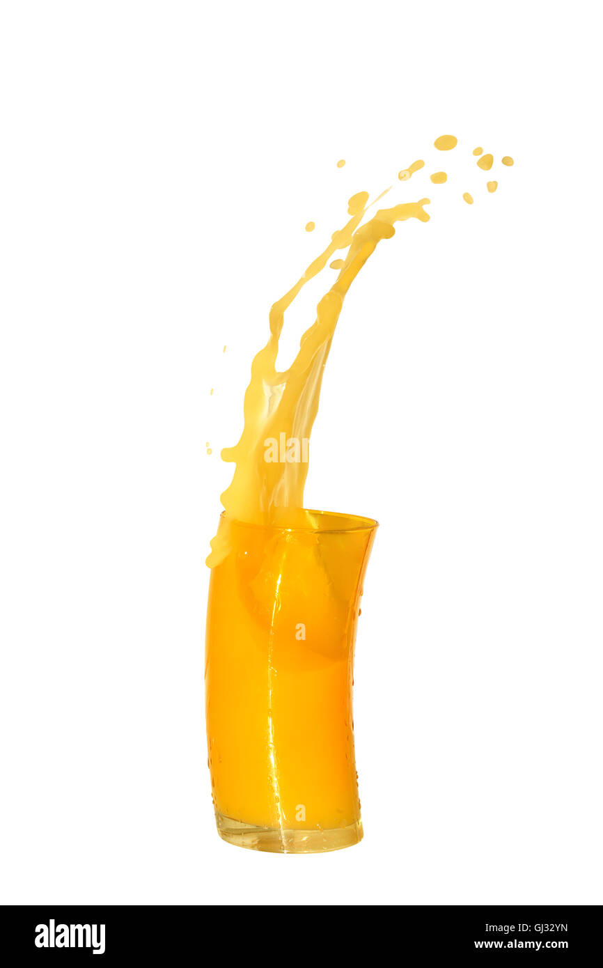 Orange Juice Splashing Stock Photo - Alamy