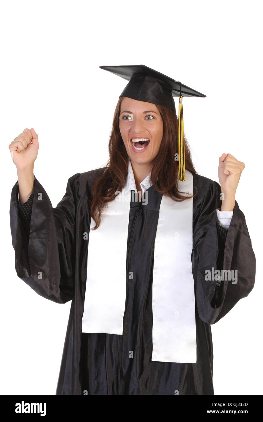 happy graduation a young woman Stock Photo - Alamy