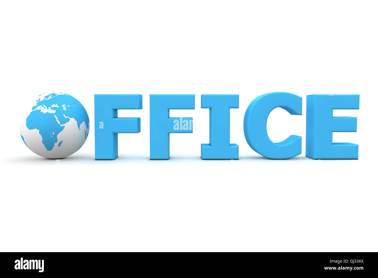 Office World Blue Stock Photo - Alamy