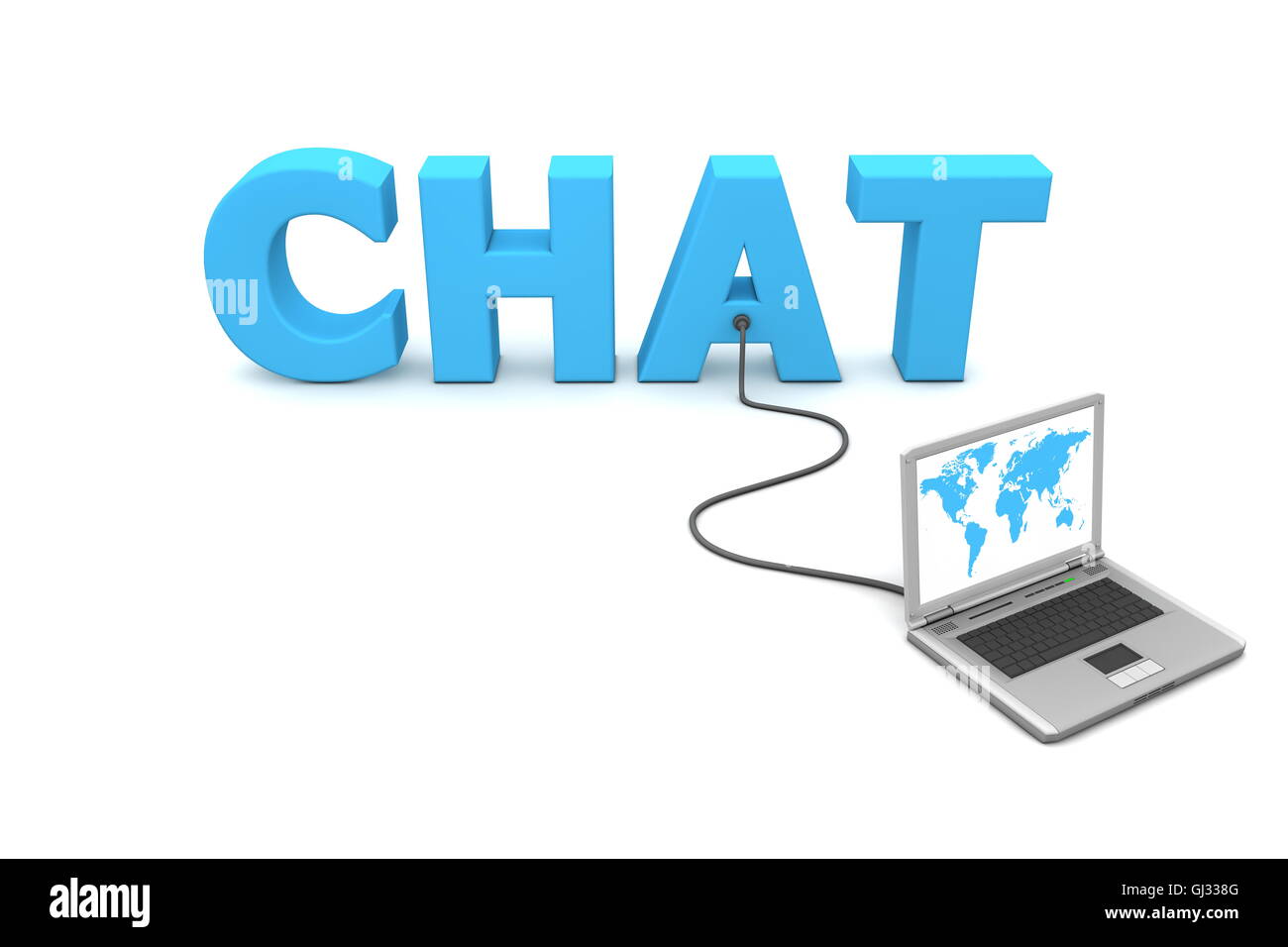 Wired to Chat Stock Photo - Alamy