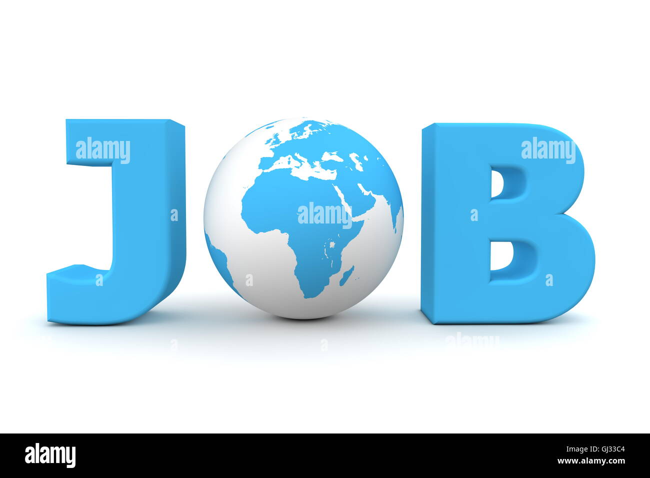 Job World Blue Stock Photo - Alamy