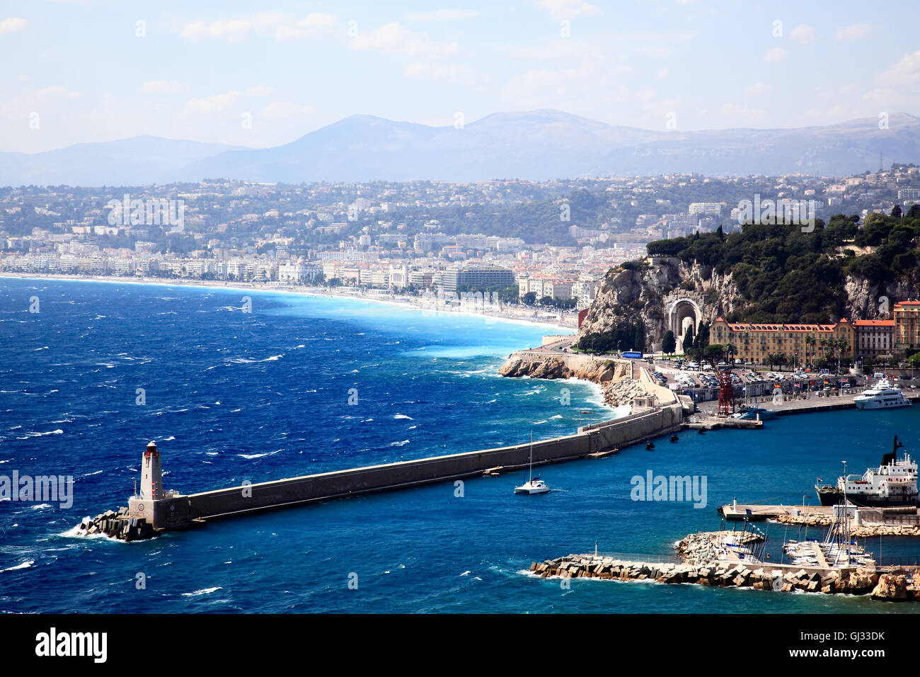 aerial view of the city of Nice France Stock Photo - Alamy