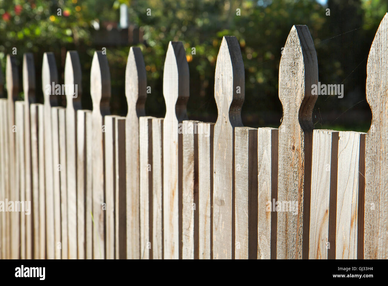 wood fence perspective Stock Photo - Alamy