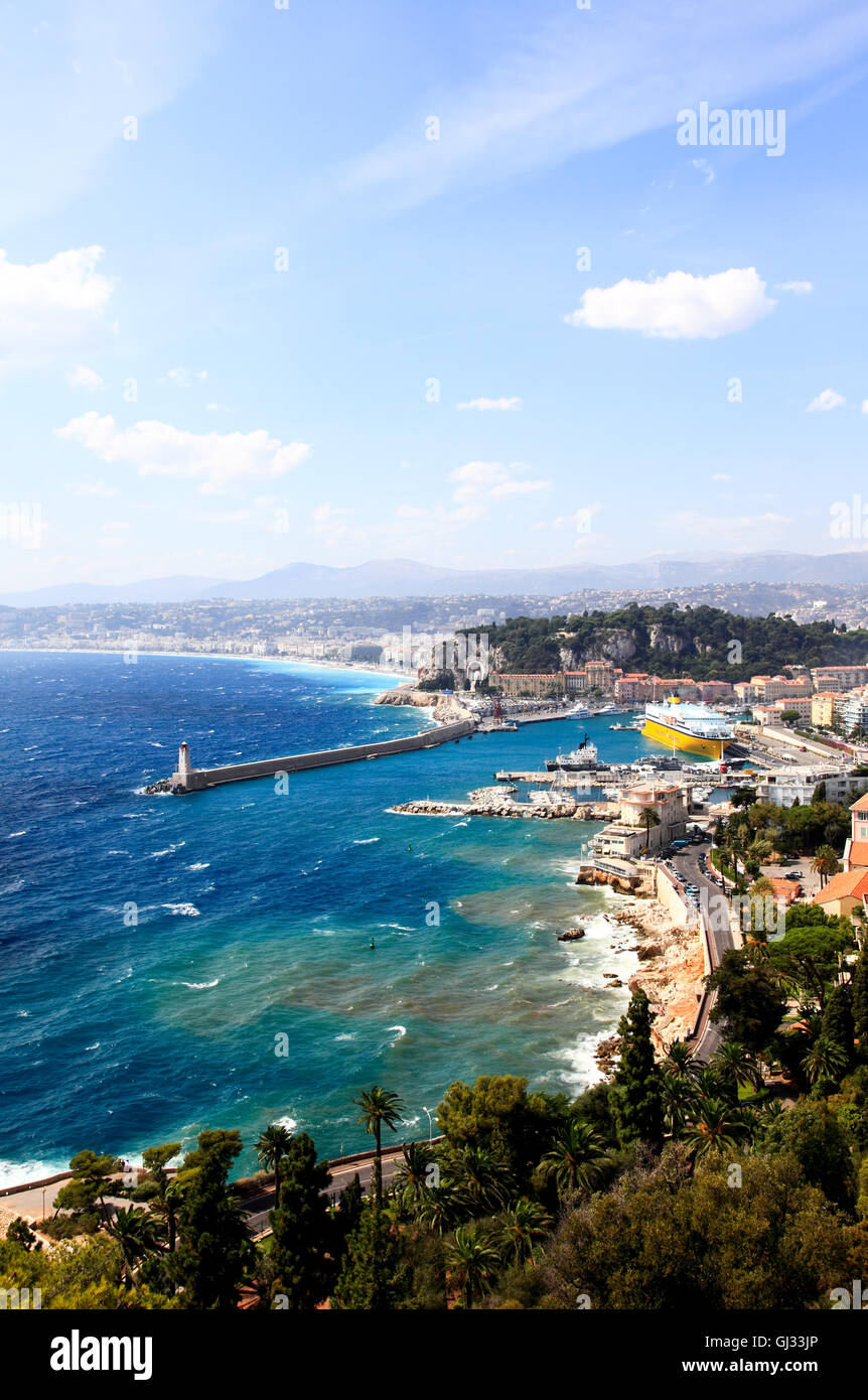aerial view of the city of Nice France Stock Photo - Alamy
