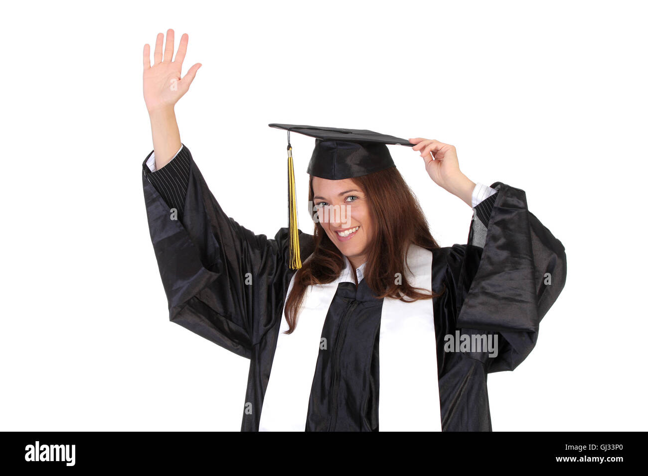 happy graduation a young woman Stock Photo - Alamy