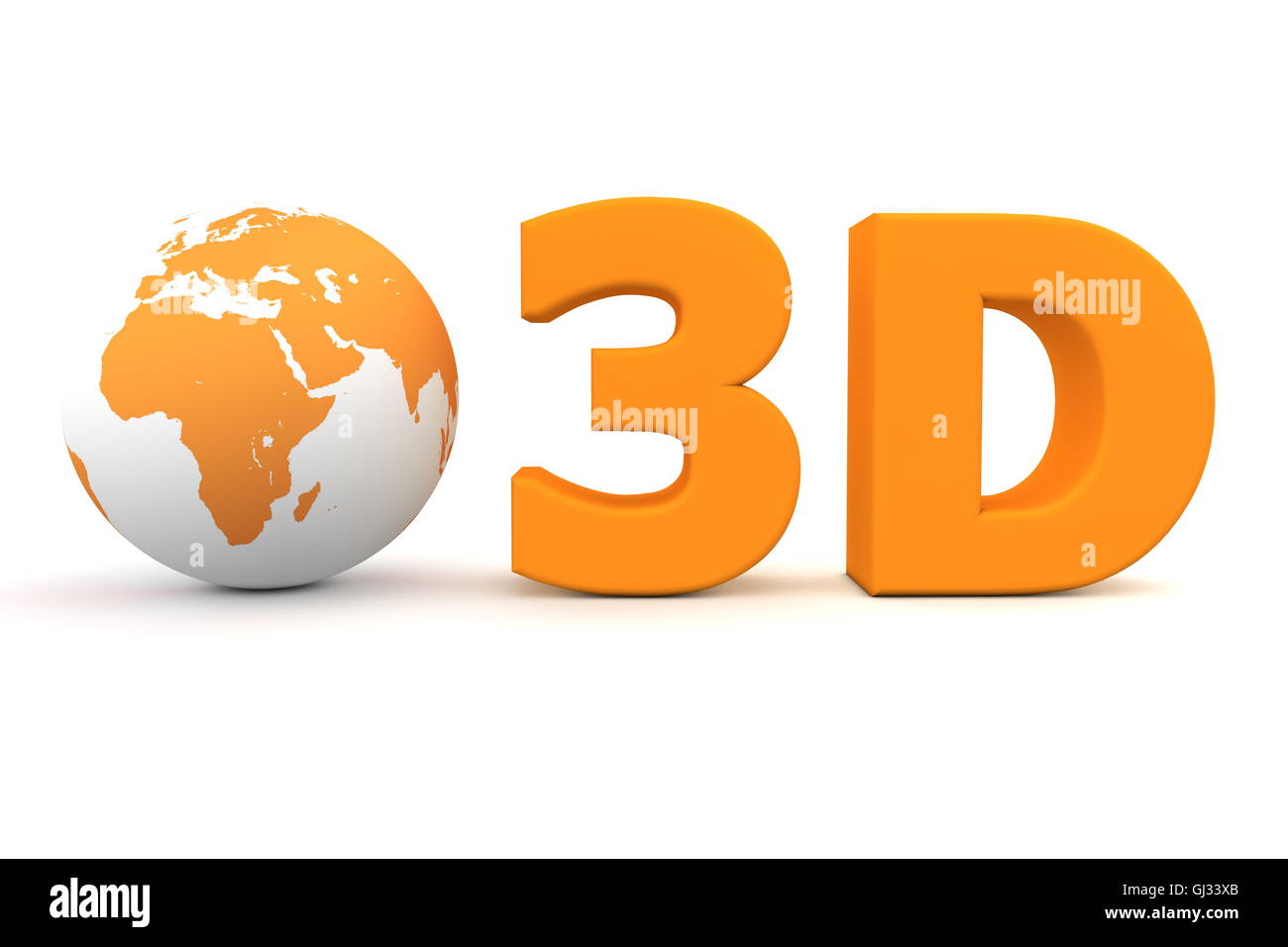 Global 3D - Matt Orange Stock Photo - Alamy