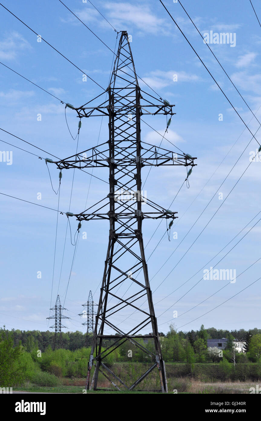 Electricity pylon tower Stock Photo - Alamy