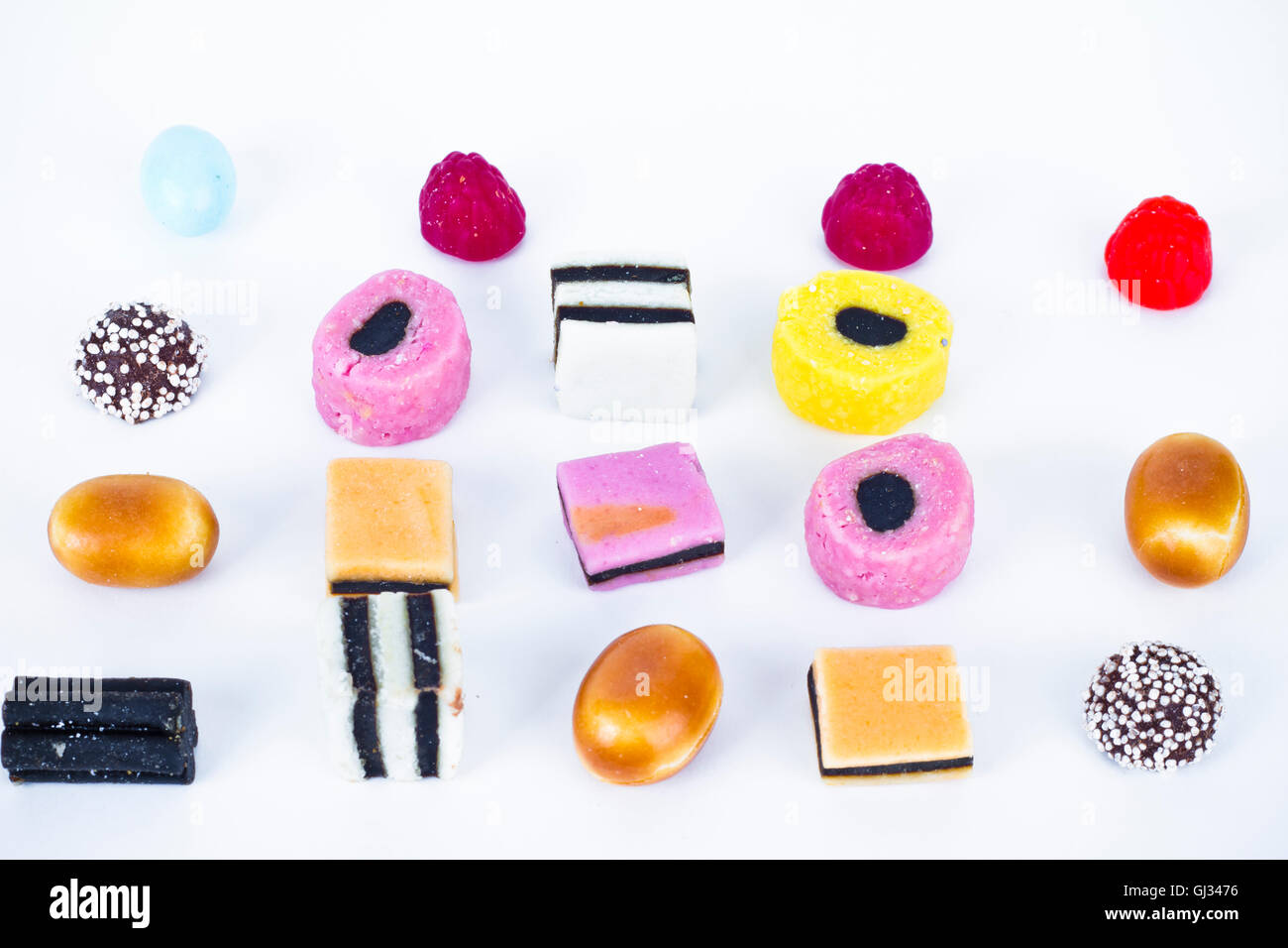 Many candy on white background.Fruit snacks Stock Photo - Alamy