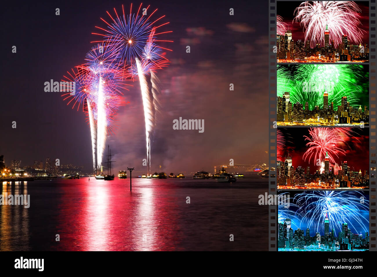 the Macy's 4th of July fireworks displays Stock Photo - Alamy