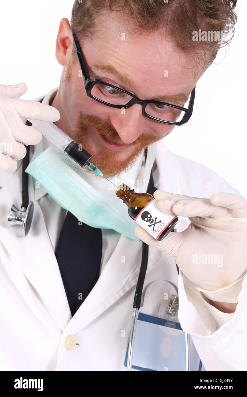 doctor with poison bottle Stock Photo - Alamy