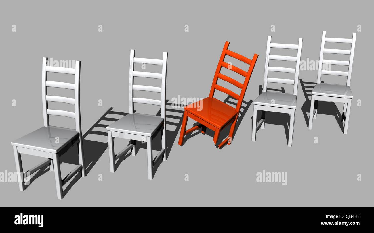 Disabled red chair Stock Photo - Alamy