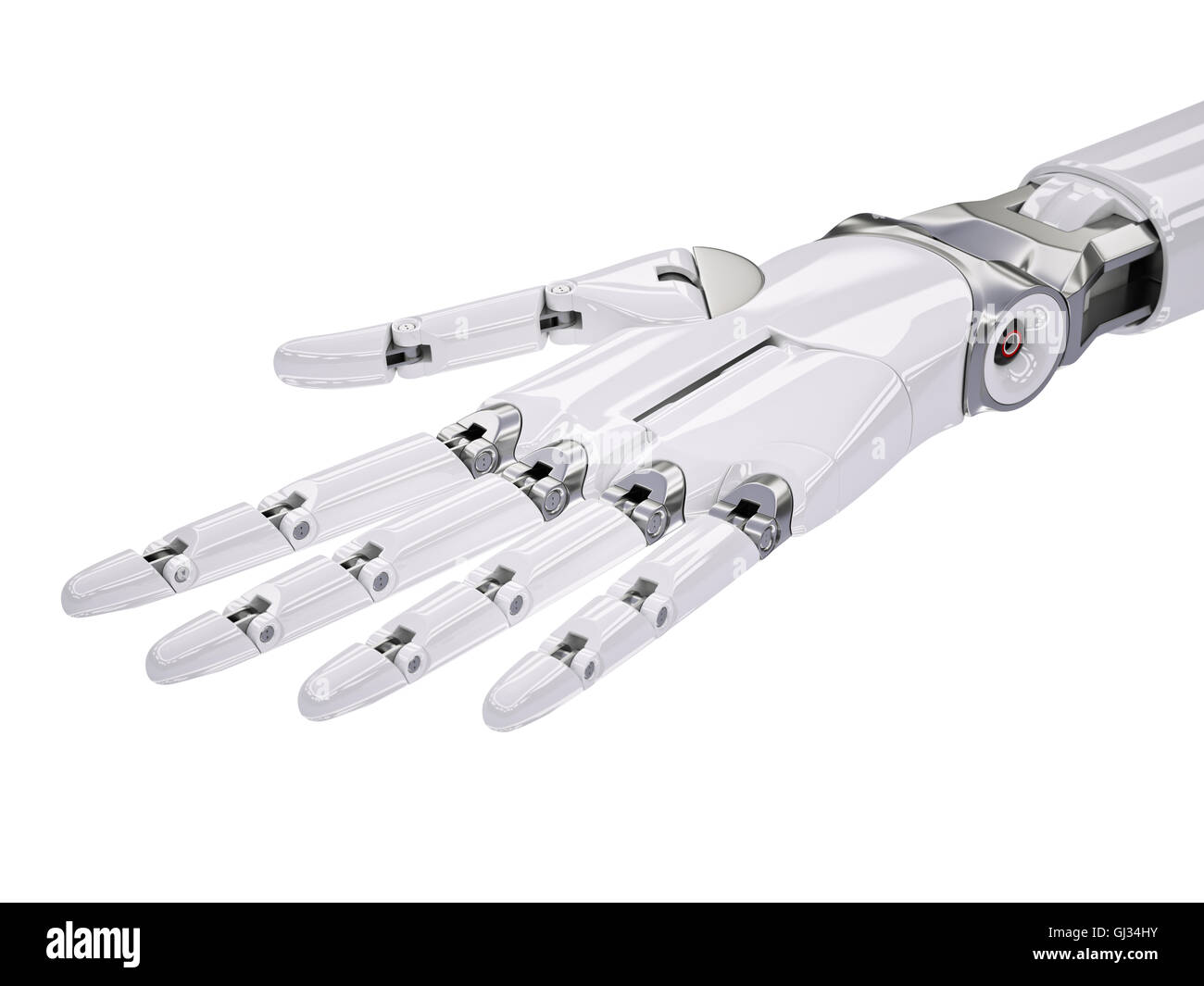 Robot Empty Open Palm Close-up Artificial Intelligence Concept 3d ...