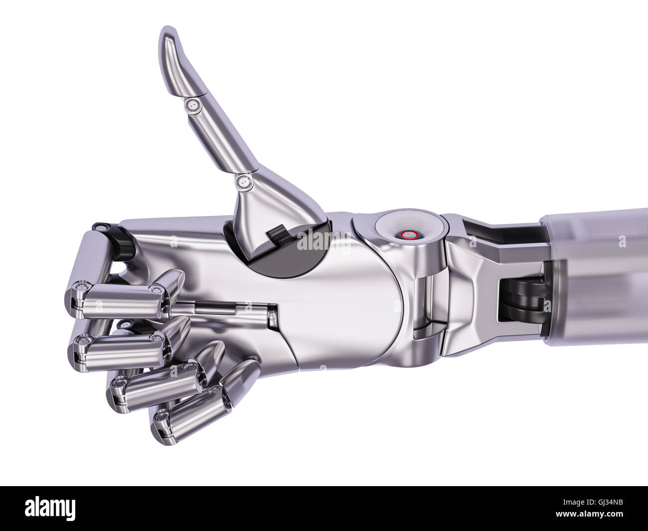 Robot Approval Thumb Up Ok Gesturing 3d Illustration Concept Isolated ...