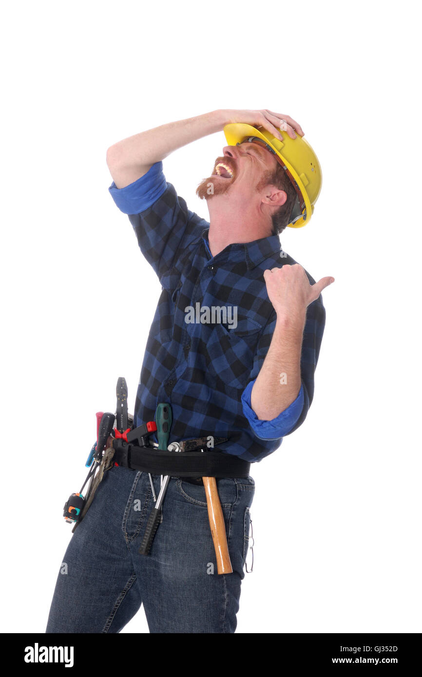 construction worker tittering Stock Photo - Alamy