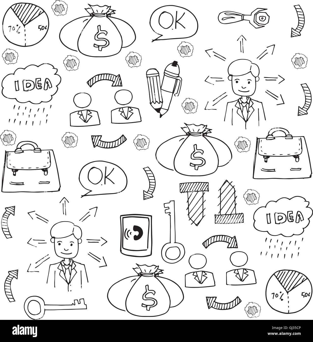 Doodle of sketch business element Stock Vector Image & Art - Alamy