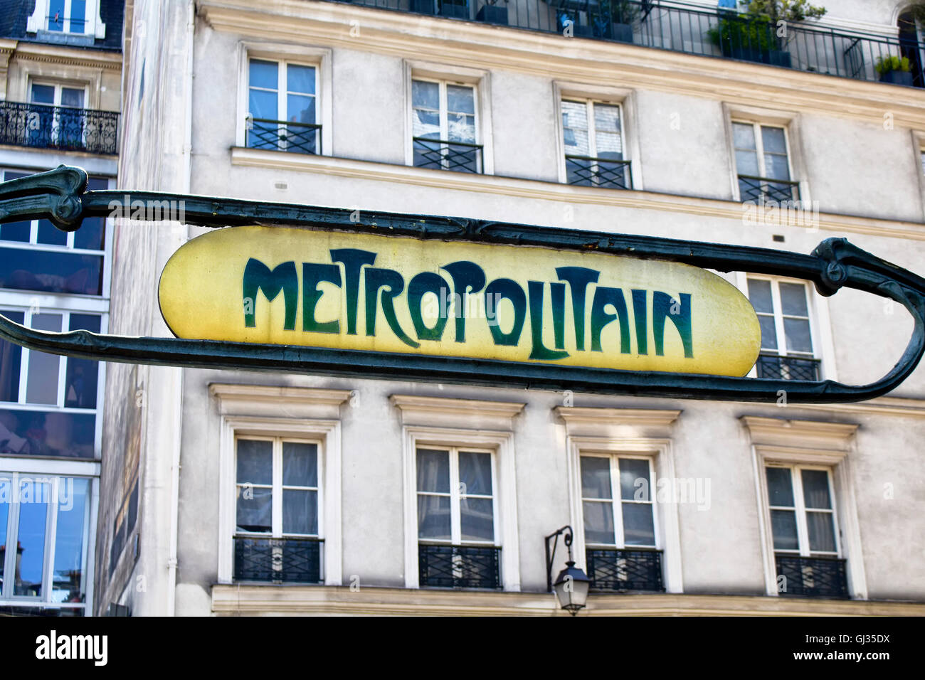 Old subway (metro) sign in Paris Stock Photo - Alamy