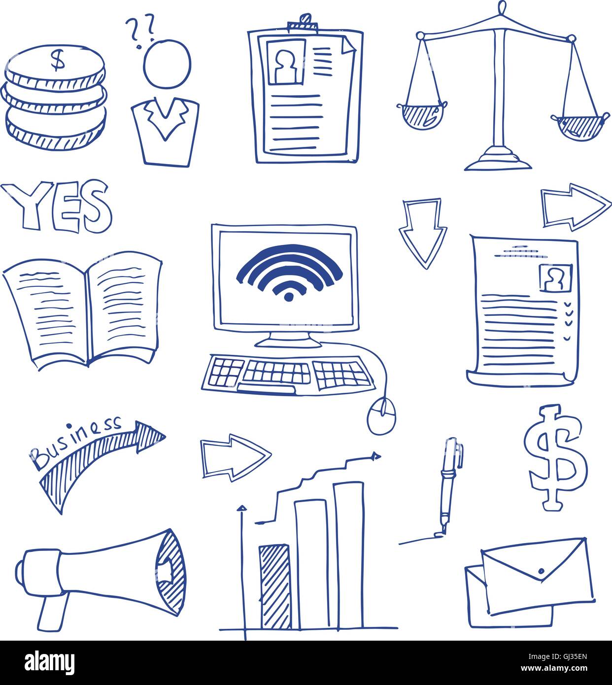 Doodle of business theme stock vector Stock Vector Image & Art - Alamy