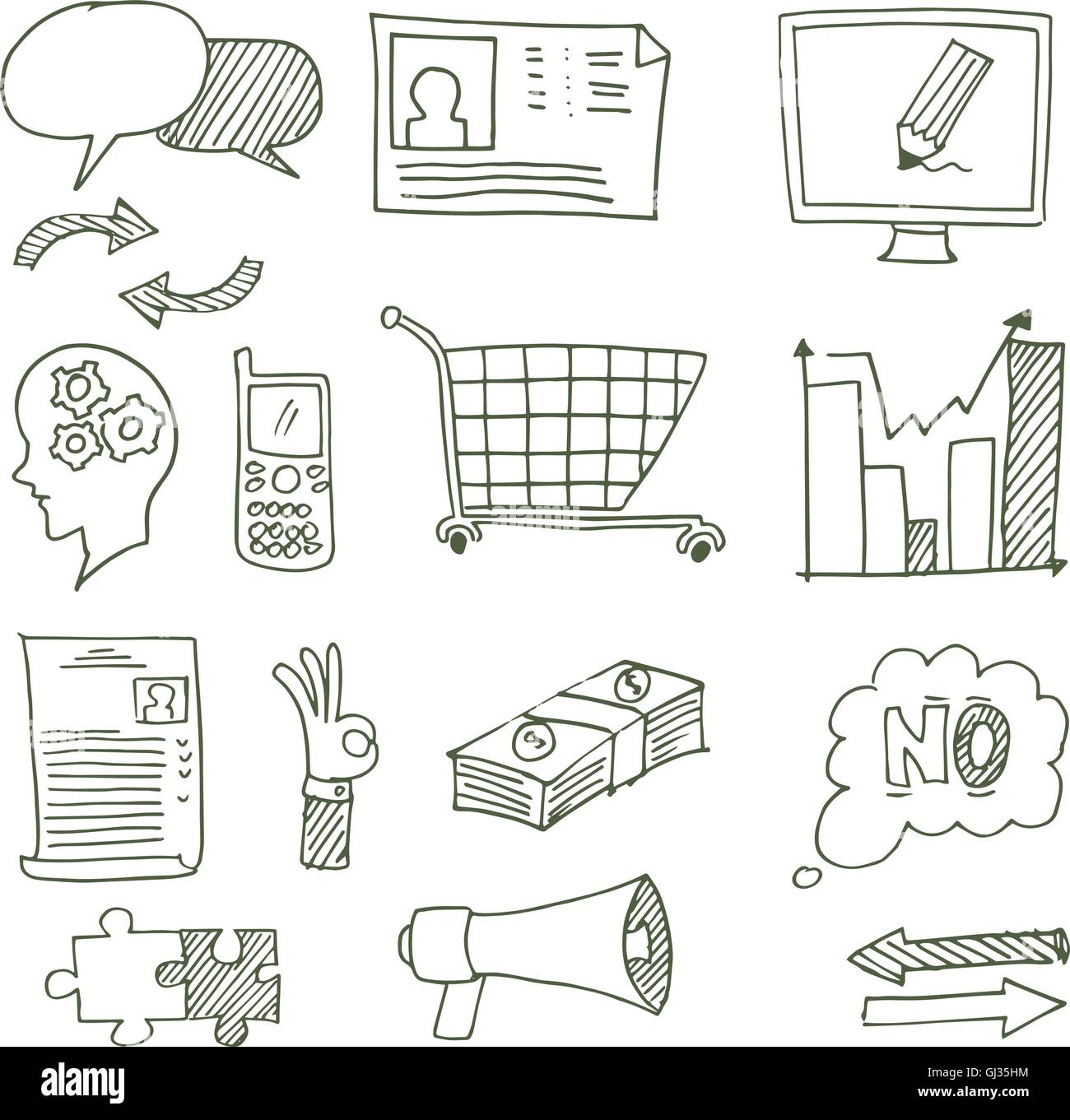 Doodle of hand draw business vector art Stock Vector Image & Art - Alamy