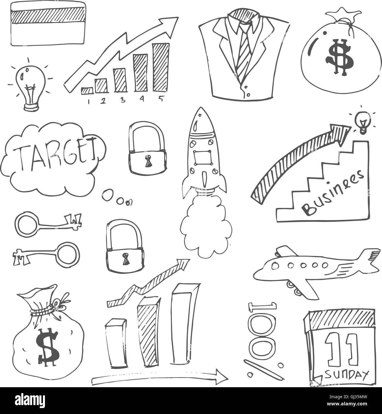 Doodle of business sketch theme Stock Vector Image & Art - Alamy