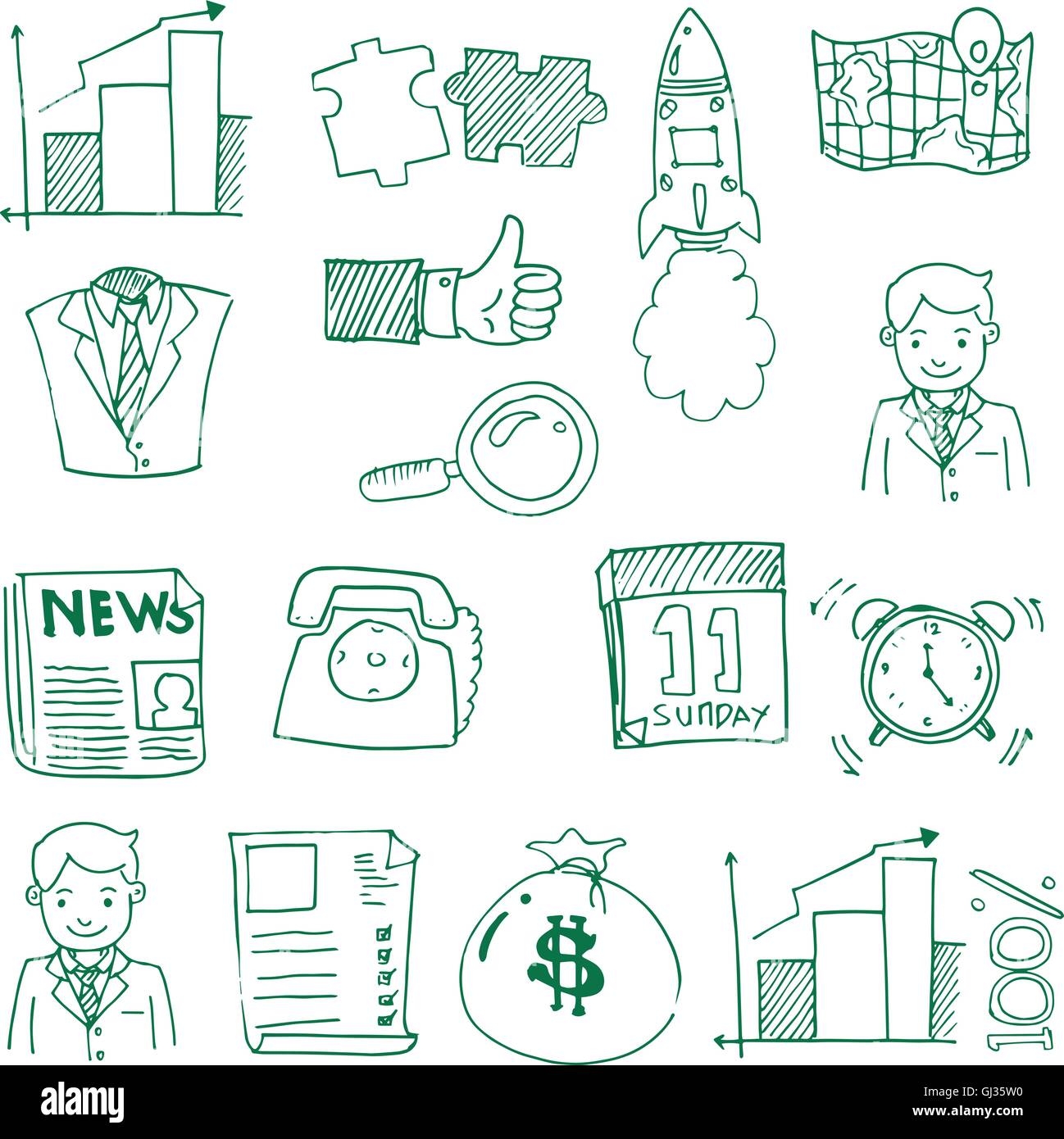 Doodle of business theme hand draw Stock Vector Image & Art - Alamy