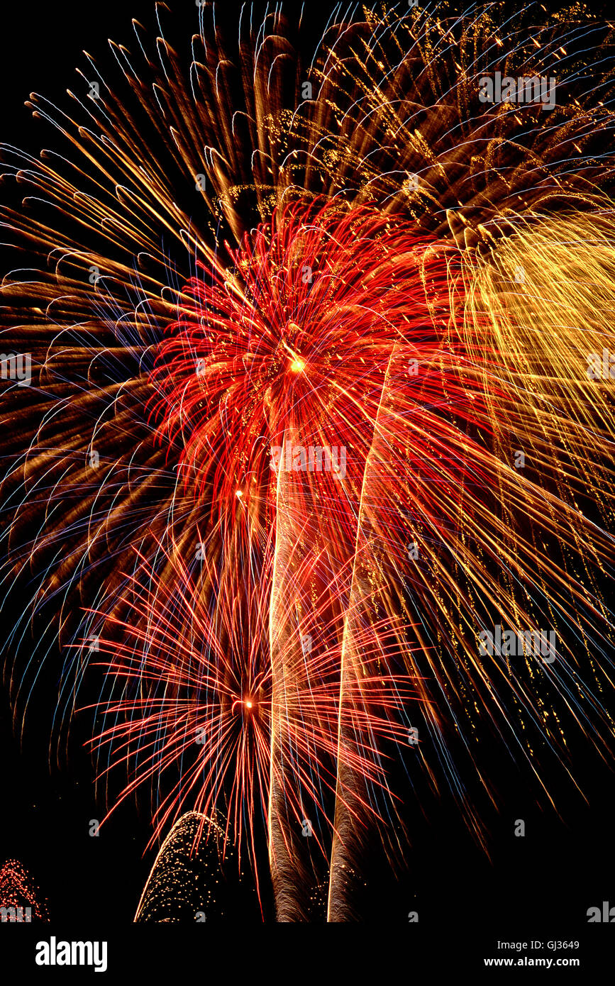 Japanese fireworks display by Marutamaya co., Ltd from Japan Stock ...